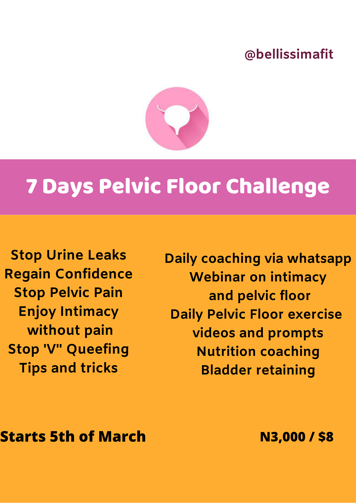 7 Days Pelvic Floor Challenge – Bellisima Fitness